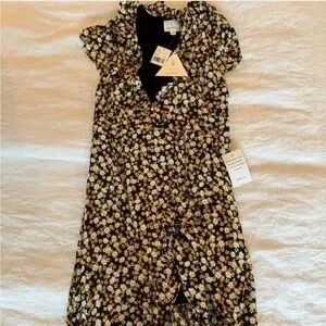 Lost + Wander | Dresses | Lost Wander Black And Yellow Daisy Floral ...